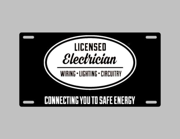 Car Licensed Electrician License Plate - PHCEid | PHCEid Promotional