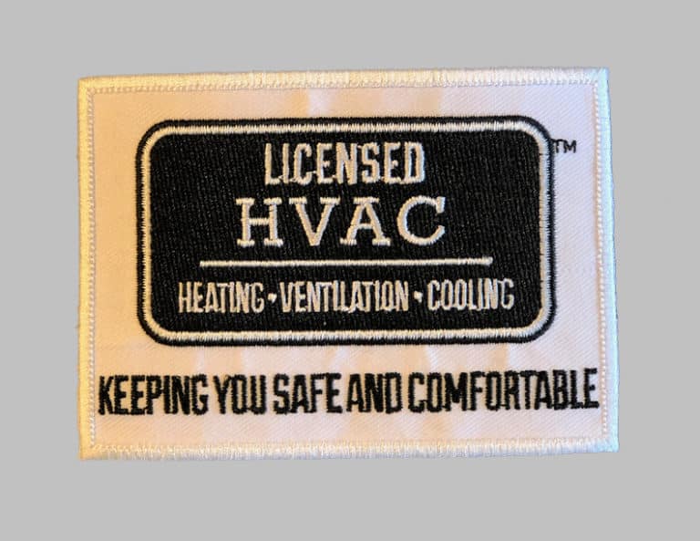 Embroidered Licensed HVAC Uniform Patch - PHCEid | PHCEid Promotional